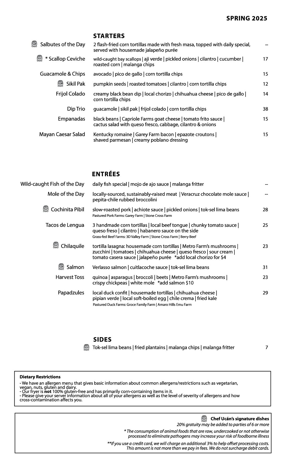 Dinner - The Mayan Cafe